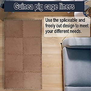 Hamiledyi 8 Pcs Guinea Pig Mats Small Animals Fleece Bedding Rabbit Warm Bed Bunny Cage Free Cutting Training Pads for Chinchilla Hamster Rat Ferret or Other Small and Medium Sized Pets
