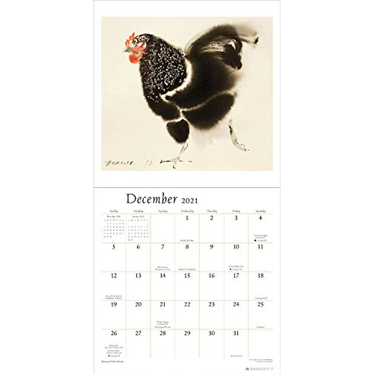 Artful Chicken 2021 Calendar
