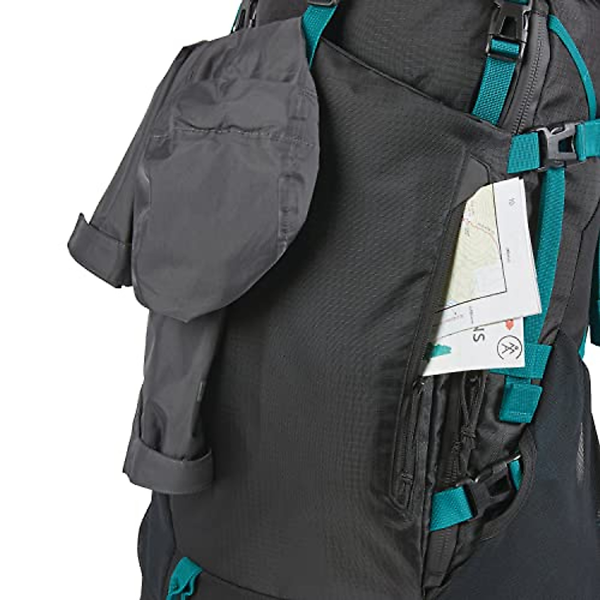 High Sierra Pathway 2.0 Backpack with Hydration Storage Sleeve, for Hiking, Biking, Camping, Traveling, Black, 60L