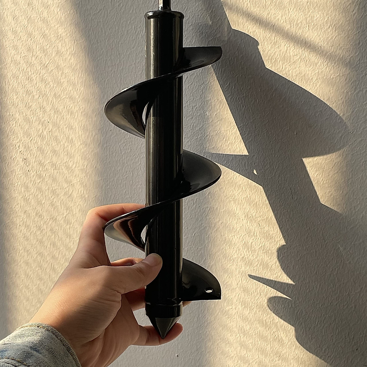 XIXIMENG Auger Drill Bit for Planting 3x12inch&1.6x9inch Garden Hand Auger Spiral Drill Bit Bulb Planter Auger Auger Drill bit Fast Planter Suitable for 3/8 inch hex Drive Drill (Black)