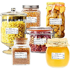 1 x 2 Inch Food Storage Labels Adhesive Removable Food Labels Food Storage Freezer Sticker for Kitchen Containers Home Restaurant Food Date Safe Supplies(300 Pieces)