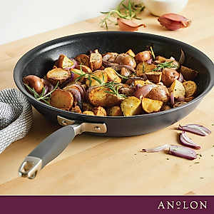 Anolon Advanced Home Hard Anodized Nonstick Frying Pan/Skillet, 12.75 Inch, Moonstone
