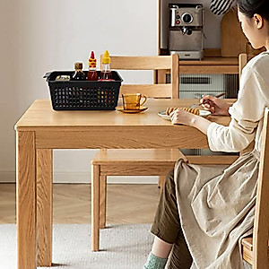 AnnkkyUS 6-pack Plastic Storage Basket, Small Organizer Bins, Black