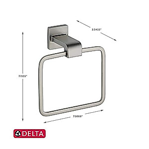 Delta Faucet 77546-SS Ara Wall Mounted Towel Ring in Stainless, Bathroom Accessories
