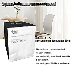 Bathroom Set 6pcs Bathroom Accessories Set,Include Soap Dispenser,Toothbrush Holder,Toothbrush Cup,Soap Dish,Toilet Brush Holder,Trash Can,Be Applicable Home Decor