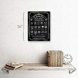 Laundry Guide Metal Sign, Home Decor, Modern Decor, Laundry Room Decoration