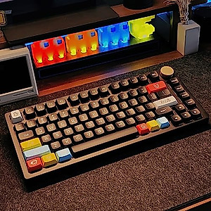 Akko Keycaps Set, WOB Building Blocks with MDA Profile Double-Shot Keycap, 282 Keys with 4 Different Groups of Novelty Keys for ISO-UK & ANSI Layout, Compatible with Major-Sizes Mechanical Keyboards
