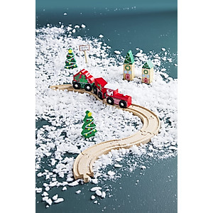 Mud Pie Children's Christmas Wooden Train Set