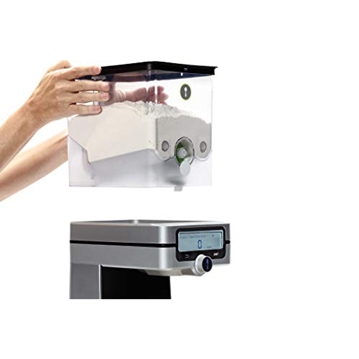 PantryChic SmartCanister, LARGE, Stores, Measures & Dispenses Dry Ingredients - PantryChic Smart Storage System SOLD SEPARATELY - BPA-Free Airtight Canisters Ideal for Flour, Sugar, Rice & Coffee