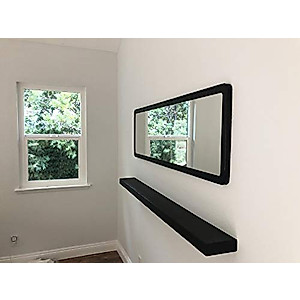 Joel's Antiques Floating Wall Shelf - Long Shelf for Fireplace Mantel, Bookshelf, Bedroom, Photos, Patented Easy Install - Black, 60" x 6" x 2"