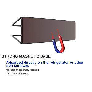 Magnetic Paper Towel Holder, Strong Magnet Paper Holder for Refrigerator, Heavy Duty Magnetic Shelf for Camper(2 Pack)