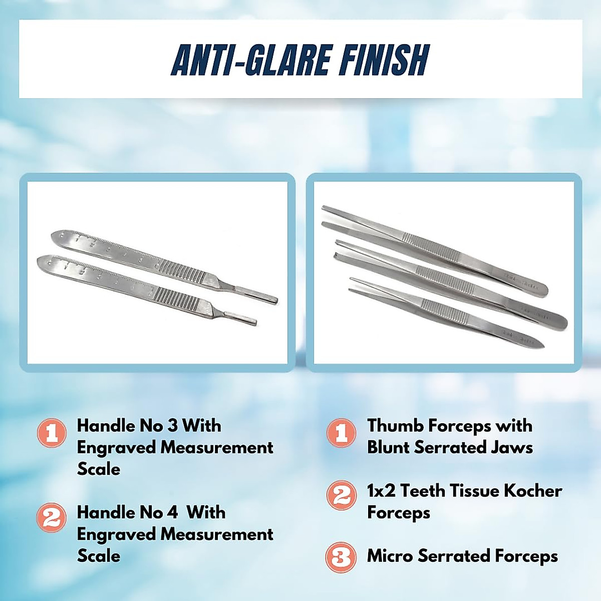 IMED Scientific 45 Pcs Advanced Dissection Kit Biology Lab Anatomy Dissecting Set Comes With Stainless Steel Scalpel Knife Handle Blades Used for Medical Students and Veterinary Training