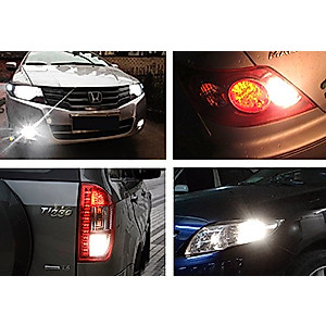 BA15S 1156 80 SMD Latest 2835 LED 1141 1003 Interior Light Bulbs Turn Signal Backup Reverse (20-packs, Super White)