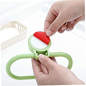 OSALADI 3pcs Adhesive for Self Holders Ring Bracket Plastic Rack Home Drill Hooks Toilet Swing Hanger Wall Shower Washroom Holder Self- Bath Hangers Storage Drilling Towel Round Mounted