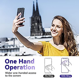 Cobee 3 Pcs Butterfly Cell Phone Ring Stand Holder, Cute Butterfly Pattern Painted Metal Finger Stand Kickstand 360°Rotation Phone Ring Holder Stand Ring Hand Grip with Knob Loop (Blue, Purple, Pink)