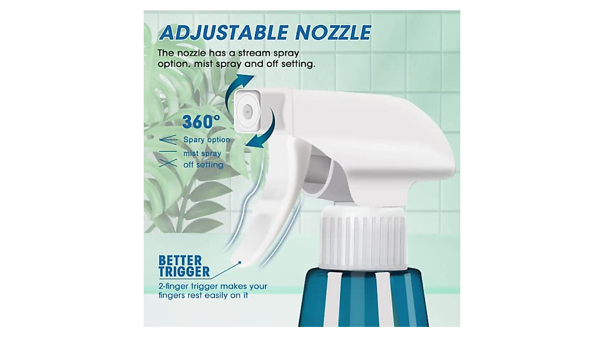 Efficient Plant Mister Spray Bottle - 2 Pack of 16oz