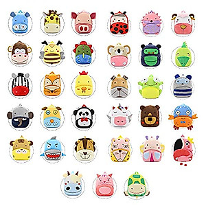 KISSOURBABY Zoo Toddler Kids Backpacks Cute Plush Little Girls Boys Animal Backpacks(Bee)