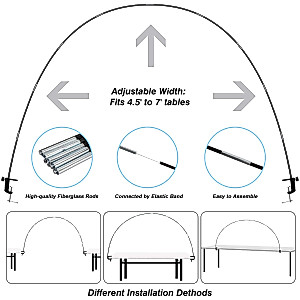 RUBFAC Balloon Arch Kit and Electric Balloon Pump, Balloon Arch Stand for Table Adjustable Frame with Electric Pump Bases Party Balloon Accessories for Birthday Party Baby Shower Festival Decorations