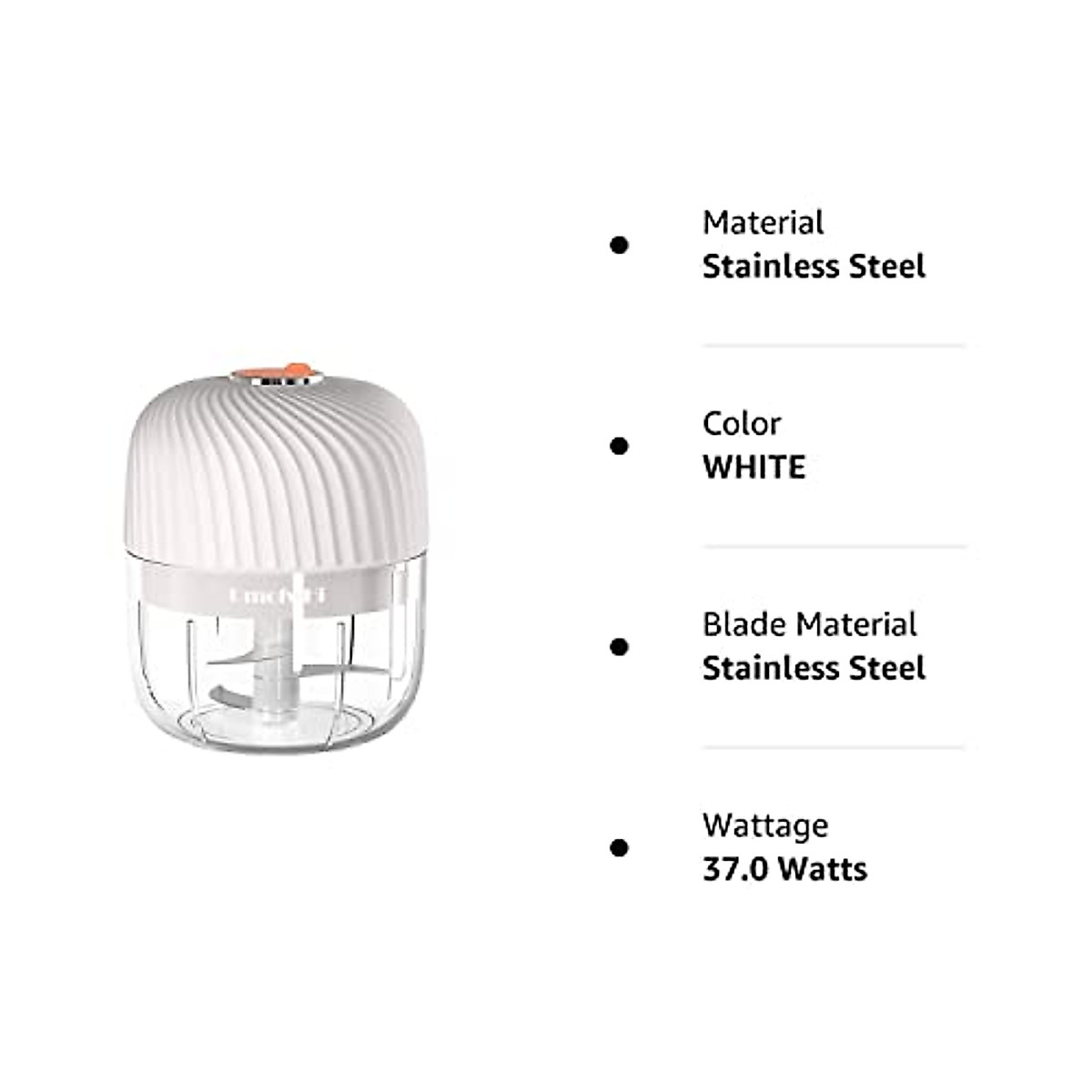 DmofwHi Electric Garlic Chopper,Cordless Mini Chopper With USB Rechargeable,304 Stainless Steel Blade,250ml Portable Electric Mini Food Chopper for Garlic,Ginger,Onion,Meat-Cream White