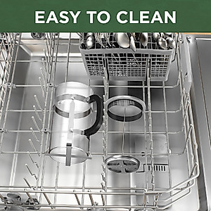 French Press Coffee Maker, 34 Ounce 1 Liter, Stainless Steel, Cold Brew Heat Resistant Borosilicate Glass Espresso Coffee & Tea Maker with 4 Filter