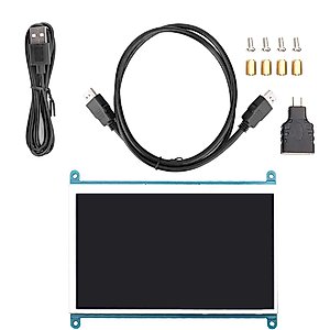 Sutinna LED Backlight 7 Inch Monitor True IPS HD Widescreen Upgraded Game Display No Driver 1024x600 for Raspberry Pi/BB Black