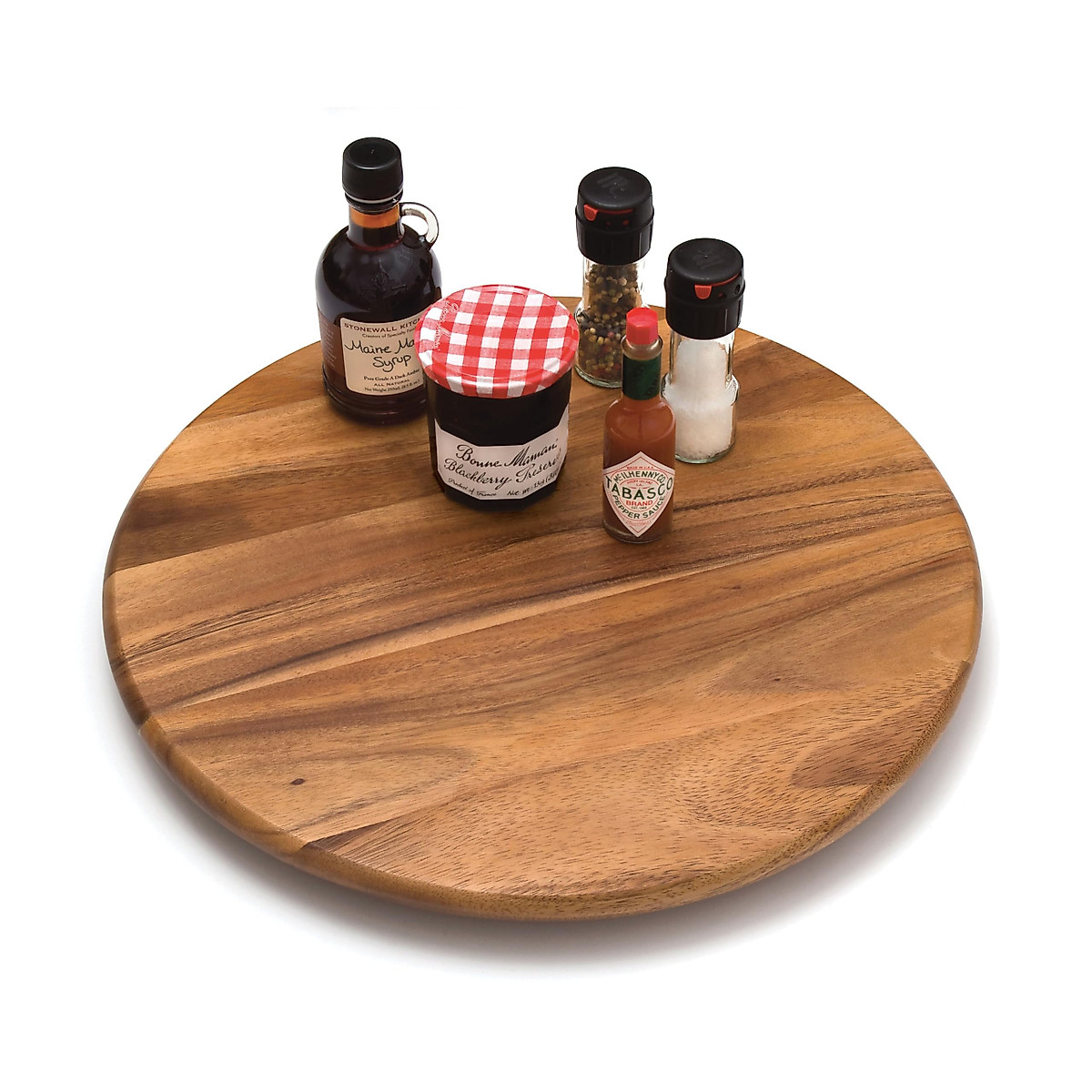 Lipper International Acacia Wood 18-Inch Lazy Susan Kitchen Turntable