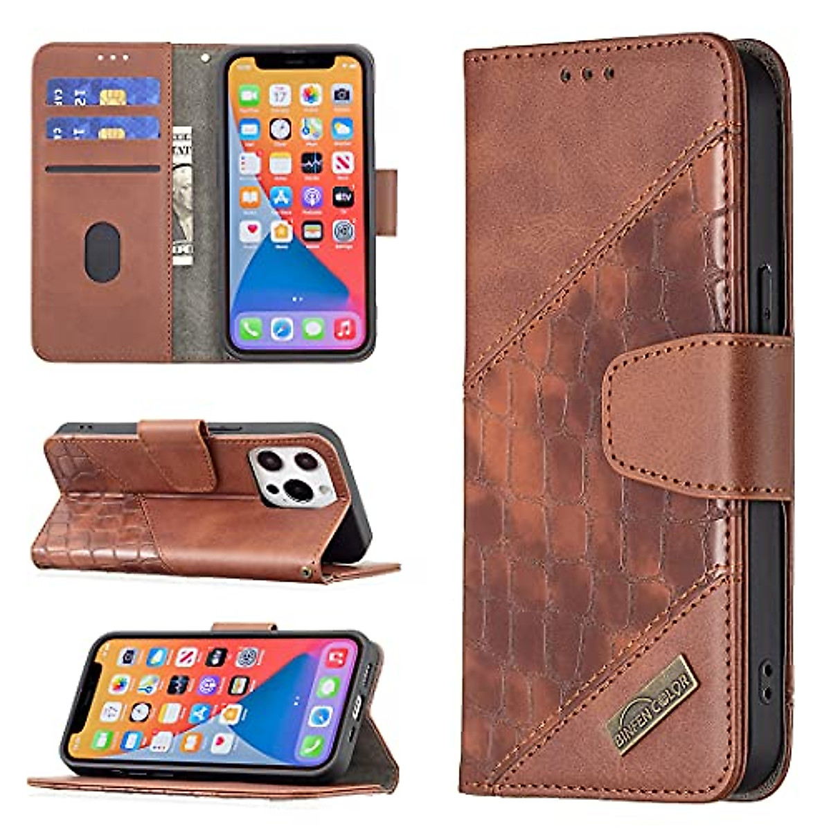Fansipro Wallet Folio Case for Samsung Galaxy S9 Plus, Premium PU Leather Slim Fit Cover for Galaxy S9 Plus, 3 Card Slots, Steady Strong, Brown