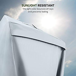 Zober BBQ Grill Cover - 44 Inch Waterproof Double Layered Fits Weber Gas Grill Cover Charbroil Grill & Smoker - Gas Grill Covers w/ Air Vents, Dual Handles - 600D Oxford Fabric, Gray