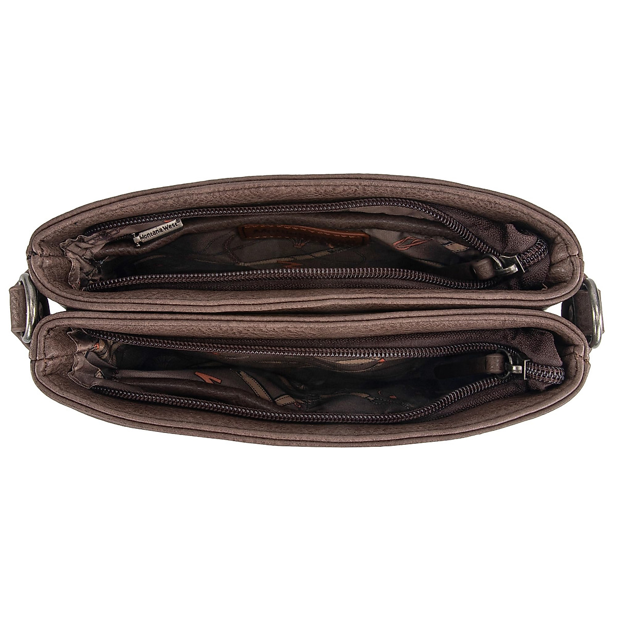 Montana West Crossbody Purse for Women Multi Pocket Crossover Side Purses Medium Size Cross Body Bag with Wide Guitar Strap Travel MWC-184CF