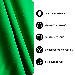 BEIYANG 10Ft x 20Ft Photography Backdrop Green Screen Non-Reflective Velvet Fabric Wrinkle Resistance Photo Background for Photo Studio Shooting Props