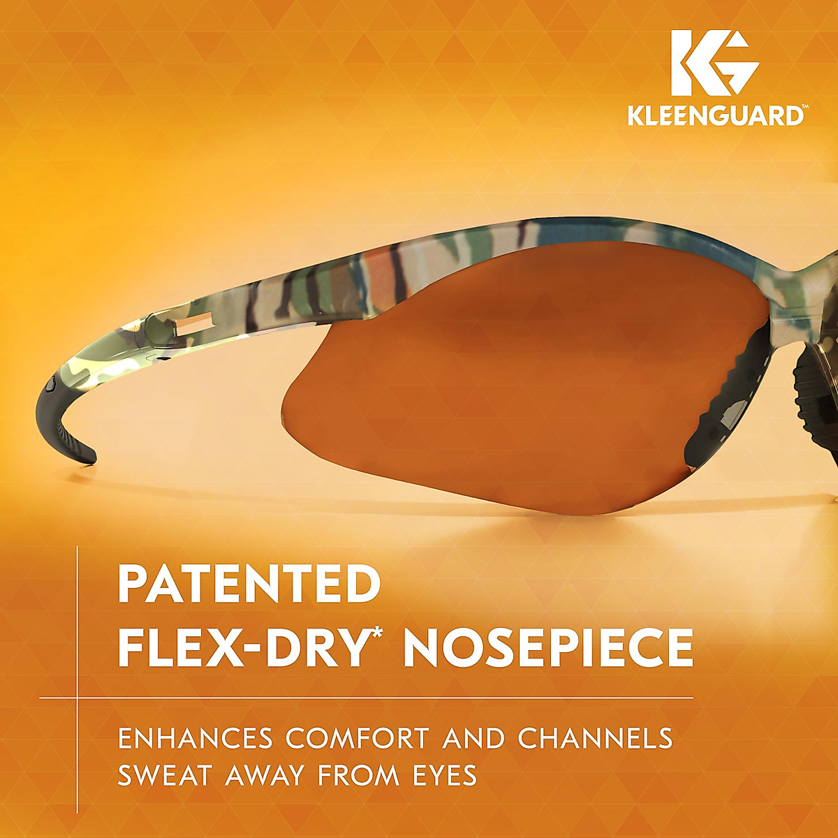 KLEENGUARD V30 Nemesis Safety Glasses (19644), Bronze Lenses with Camo Frame, 12 Pairs / Case