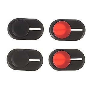 OSALADI Computer Camera 4PCS Webcam Cover Slide Camera Blocker Ultra- Thin Camera Covers Webcam Privacy Shutter Protects for Laptop Cell Phone Tablet PC Notebook Accessory Black Red Pc Camera