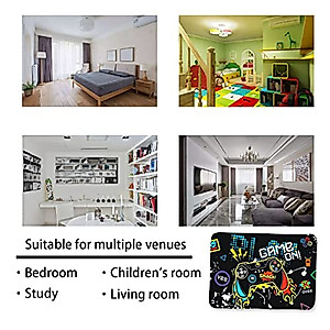 Game Controller Gaming Gamepad Modern Area Rugs Non-Slip Gaming Rug Boys Rugs Gamer Carpets Floor Mat Throw Rugs Doormats Gamer Room Decor Home Decor for Living Room Bedroom