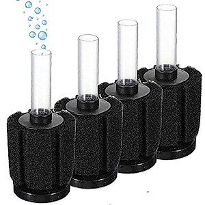 Aquapapa Bio Sponge Filter Air Pump Driven Up to 20 Gal Breeding Fry Betta Shrimp Fish Tank Aquarium (Ship from CA USA) (Small 4-Pack)