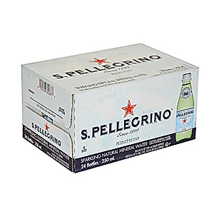 S.Pellegrino - Sparkling Natural Mineral Water - Case of 24 Glass Bottle of 250 ml/8.4 oz./ea