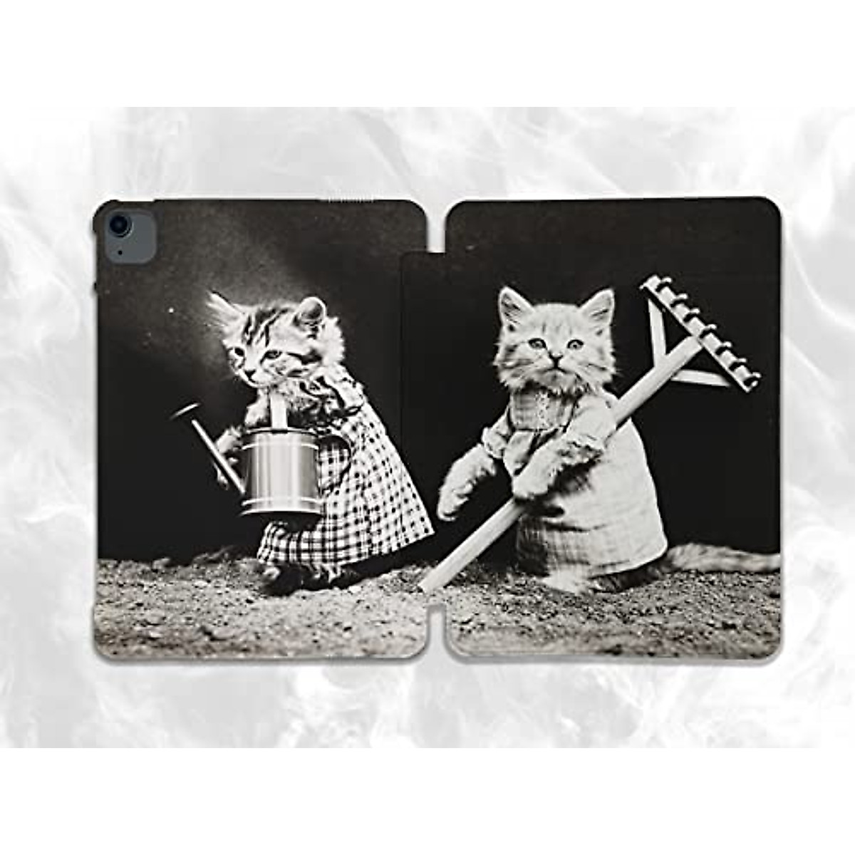 Kawaii Animal Funny Kitten case Compatible with iPad Mini Air Pro 7.9 8.3 9.7 10.2 10.9 11 12.9 inch Pattern Cover New 2022 2021 Trifold Stand 3 4 5 6 7 8 9 Generation 364 (11" Pro 1/2/3 gen)
