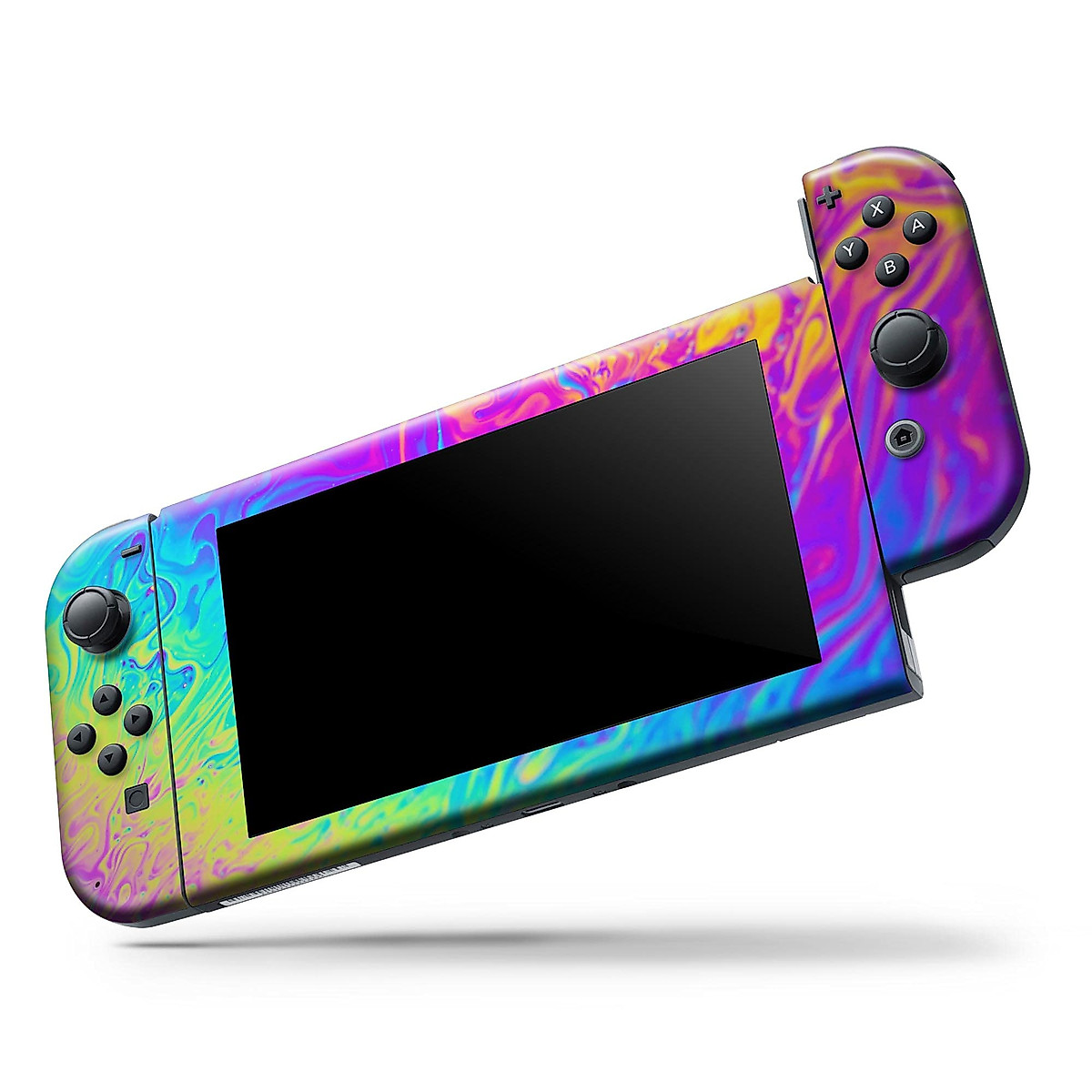 Design Skinz Compatible with Nintendo Switch Console Bundle Skin Decal Protective Scratch-Resistant Removable Vinyl Wrap Cover - Neon Color Fushion V2