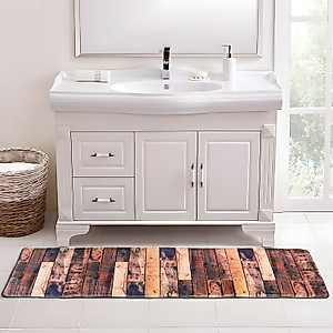Bathroom Rugs Soft Non Slip Absorbent Memory Foam Bath Mat Extra Large Size Runner Long Rug for Bath Room Shower Tub Floors Mats 24 inches X 71 inches
