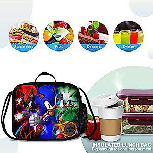 Cartoon Lunch Bag Insulated Lunch Box for Teens Students, Portable Large Capacity Bento Box for Boys Girls for Work Picnic School Travel