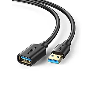 UGREEN USB Extender, USB 3.0 Extension Cable Male to Female USB Cable High-Speed Data Transfer Compatible with Webcam, Gamepad, USB Keyboard, Mouse, Flash Drive, Hard Drive, Oculus VR, Xbox 3 FT