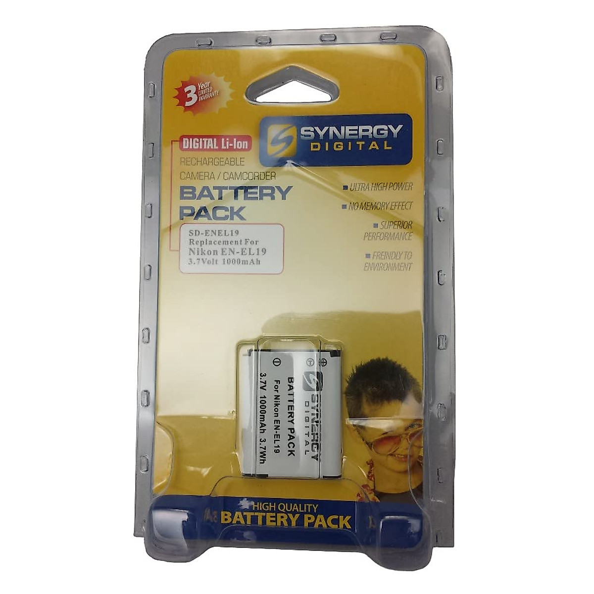 Synergy Digital Digital Camera Battery, Compatible with Lenmar DLZ319N Digital Camera Battery (Li-Ion, 3.7V, 1000 mAh)