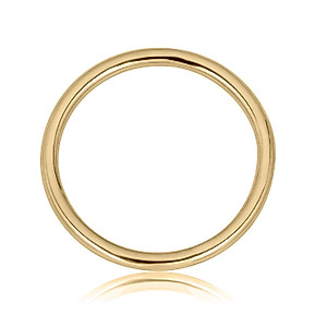 AVORA 10K Yellow Gold Plain Band Stackable Ring - Size 3
