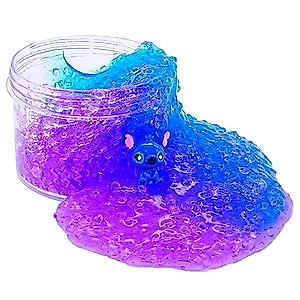 Purple Blue Bead Slime, Soft Jelly Clay Slime Sugar Blitz for Girls Boys, Red Contton Candy Slime kit Party Favors