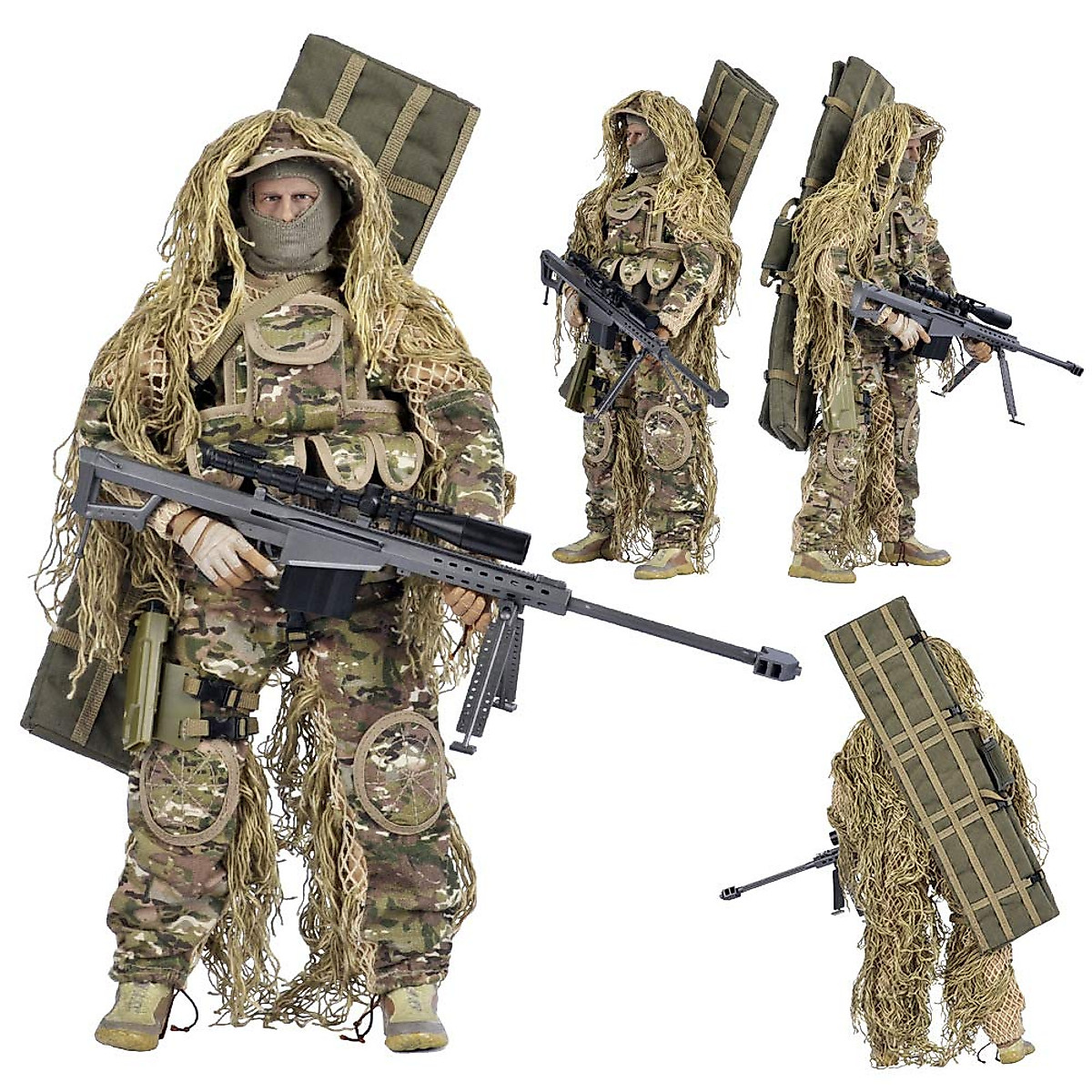 YEIBOBO ! Highly Detail Special Forces 12inch Action Figure SWAT Team (Sniper - All Terrain)