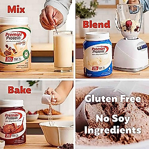 Premier Protein Powder, Cafe Latte , 30g Protein, 1g Sugar, 100% Whey Protein, Keto Friendly, No Soy Ingredients, Gluten Free, 17 servings, 23.9 Ounce (Pack of 1)