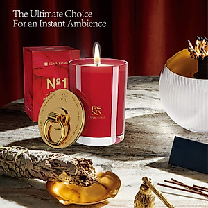 ESNA HOME Aromatherapy Scented Candles | Lavender Essential Oil | 50 Hours Burn Soy White Candles | Celebrate Mom Self Care Present for Mom | Unique Present Room Decor Candle for Home Scented