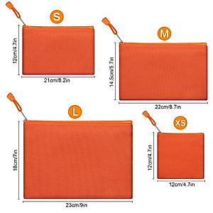 Fassave 12 Pack DIY Craft Cotton Canvas Bag, Multi-Purpose Cosmetic Bag Makeup Pouches with Zipper Travel Toiletry Bag Pen Pencil Bag (Multicolor, M), D003