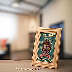 Chakra hippie girl poster-Yoga Zen Meditation Spiritual Paintings Wall Art Canvas Prints Buddha Let That Go Room Bedroom Studio Pictures Wall hippie Decor (Hippie girl 3,16×24inch-Unframed)