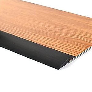 3.2FT Floor Transition Strip Self Adhesive, Transition Door Strip, Carpet & Floor Edging Trim Strip PVC Carpet Trim Suitable for Threshold Transitions with a Height 0.15~0.23Inch (4~6mm) (Color : Bla