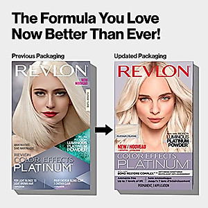Revlon Permanent Hair Color, Permanent Hair Dye, Color Effects Highlighting Kit, Ammonia Free & Paraben Free, 60 Platinum, 8 Oz, (Pack of 1)